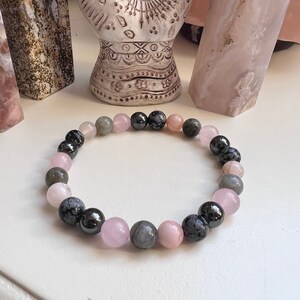 Shadow Work Bracelet, Embrace Your Shadows Bracelet, Crystal Bracelet ...