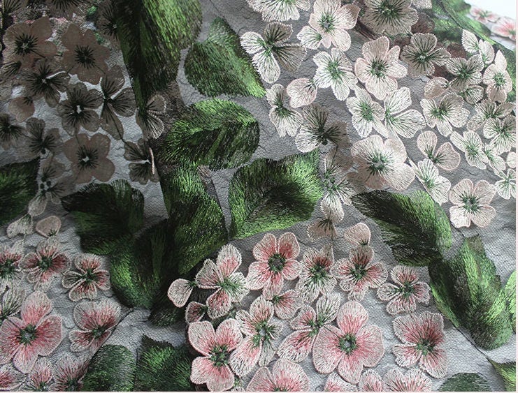 Net Cloth Embroidery Lace Fabrics - Etsy