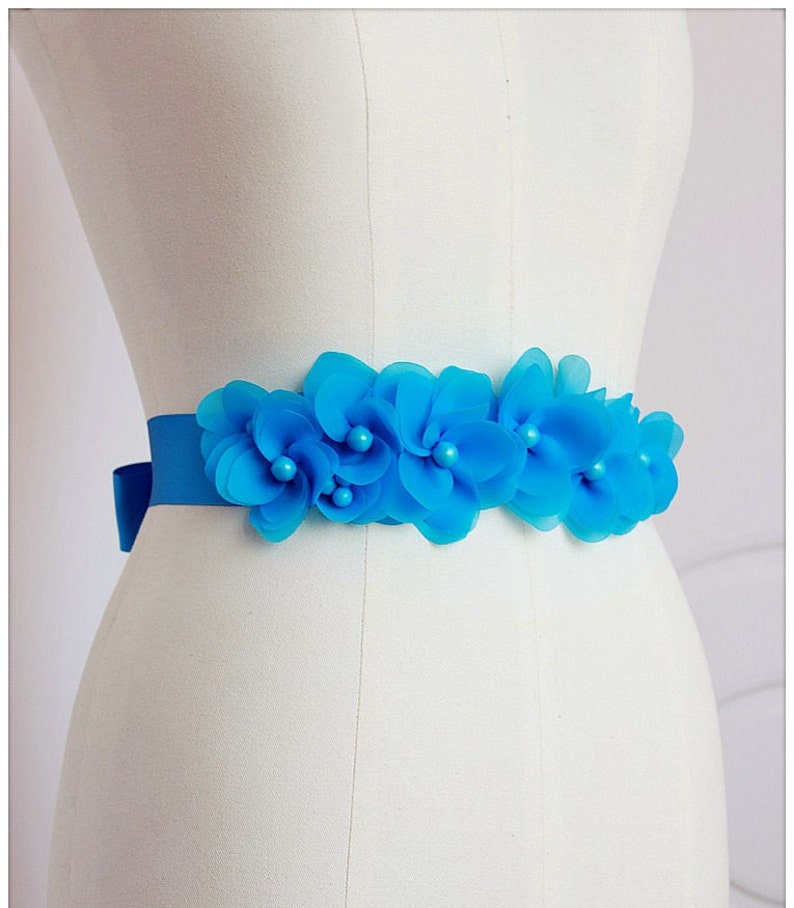 Handmade Flower Sash Wedding Sashbridal Sash | Etsy