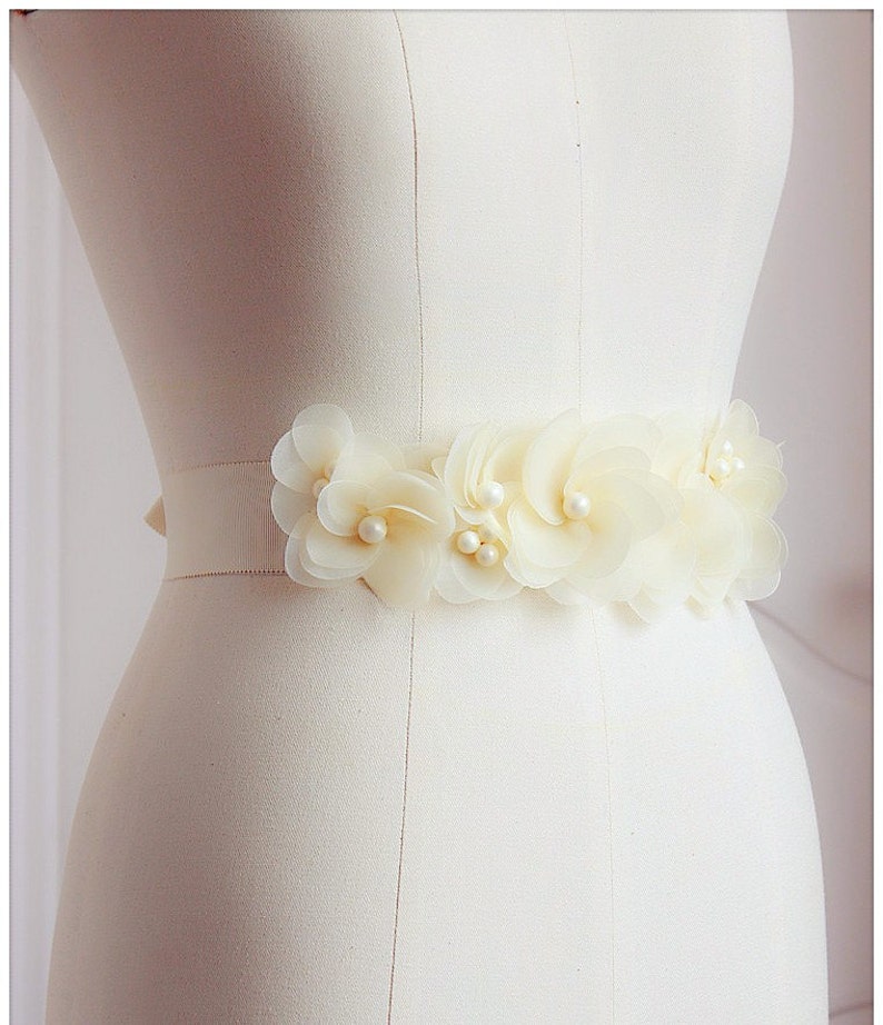 Handmade Flower Sash Wedding Sashbridal Sash | Etsy