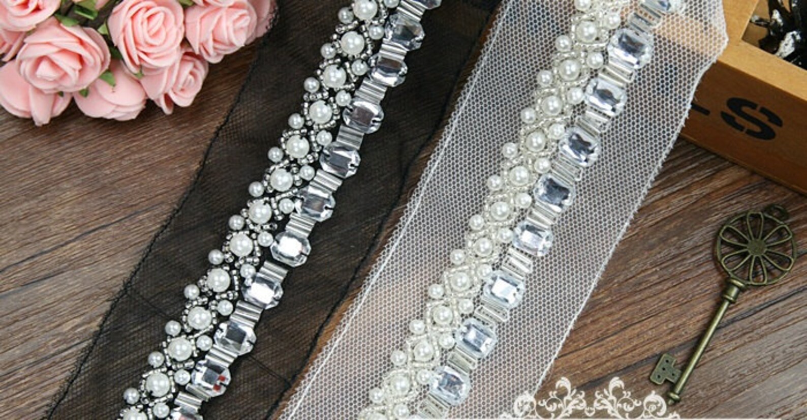 Dress Decorative Beaded Fabric Trim Supplies 4.8cm Width Lace - Etsy