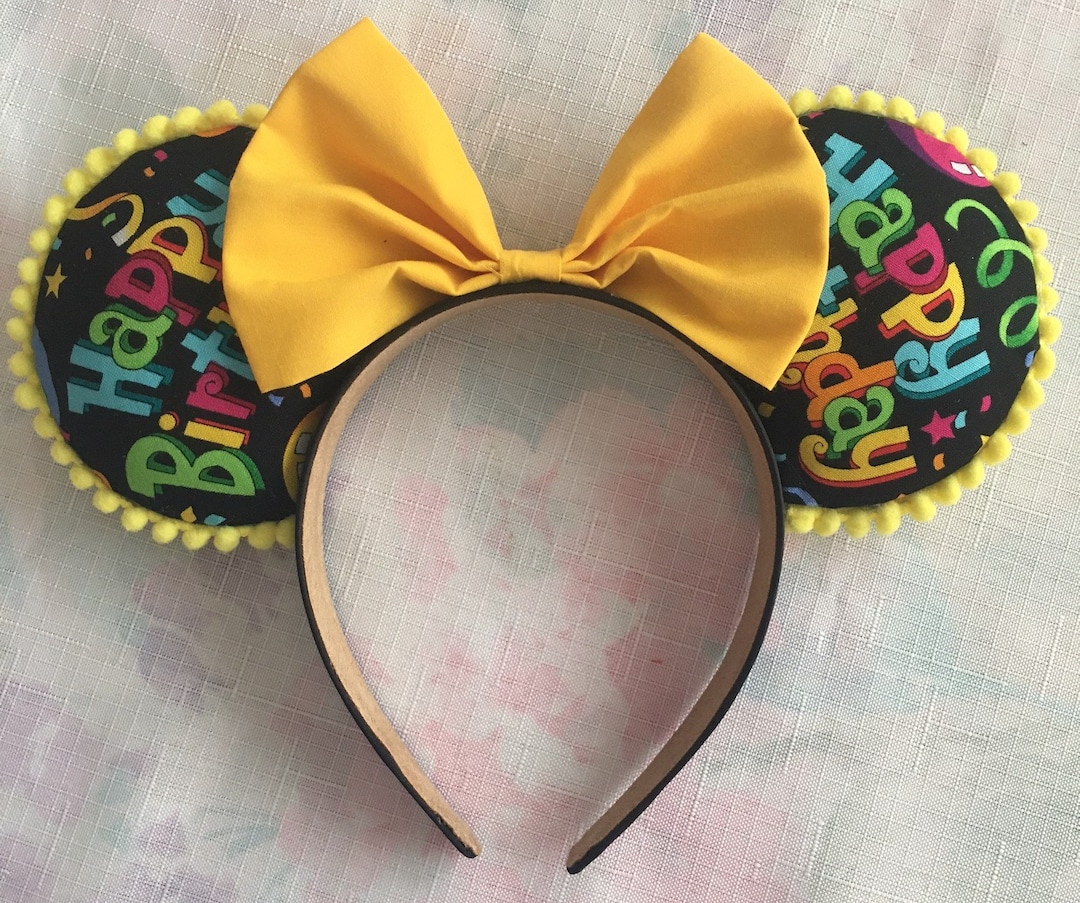 Happy Birthday Mouse Ears - Etsy