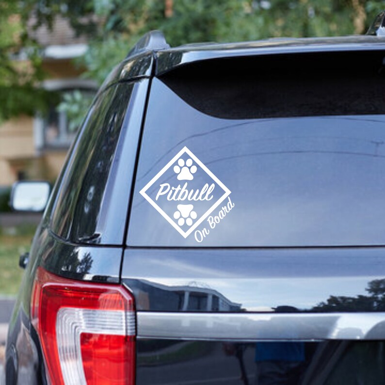 Pit Bull on Board Sticker | Pitty Decal | Pitty Sticker | Pit Bull ...