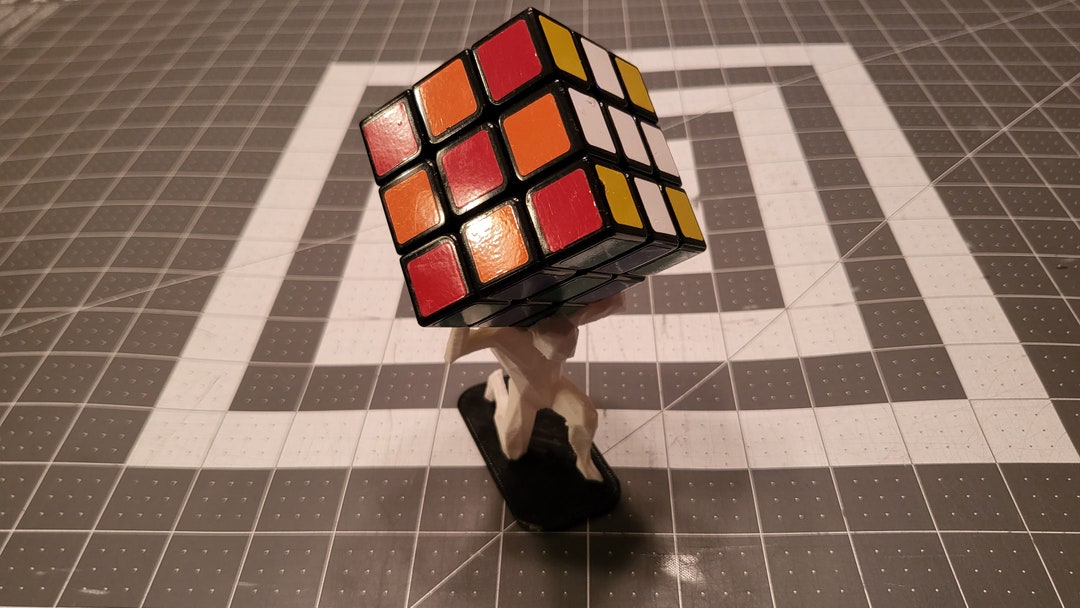 3D Printed Atlas Rubiks Cube Display Stand - Etsy