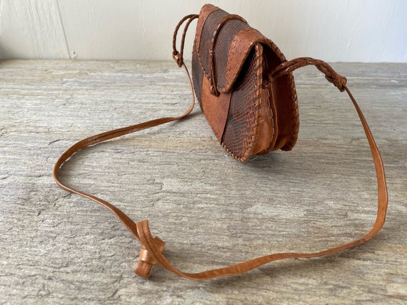 Vintage African Handcrafted Camel and Python Leather … - Gem