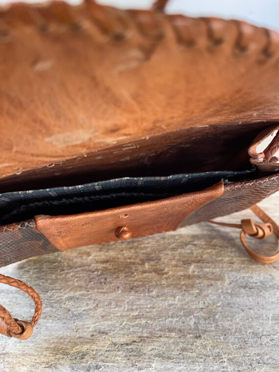 Vintage African Handcrafted Camel and Python Leather … - Gem