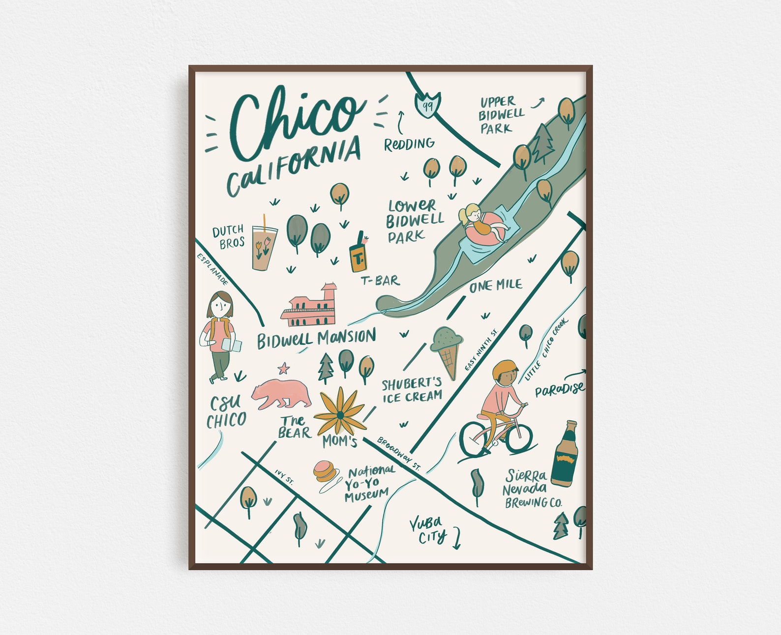 Chico Map | Etsy