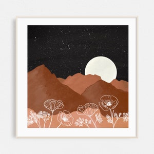 Desert Flowers - Art Print - Etsy