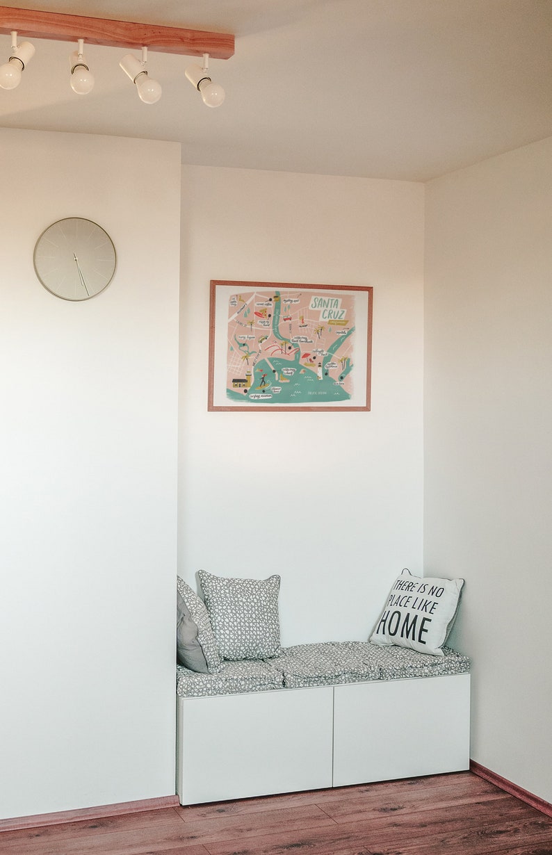 Santa Cruz Map Art- Printable - Etsy
