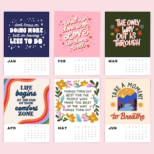 Printable Inspirational Quotes Calendar 2023 - Etsy