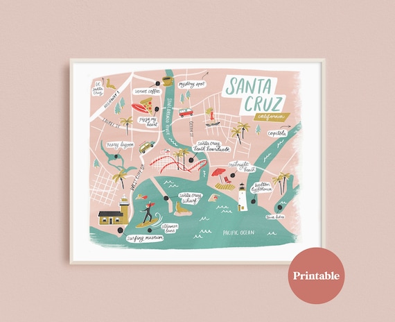 Map Of Santa Cruz California Area