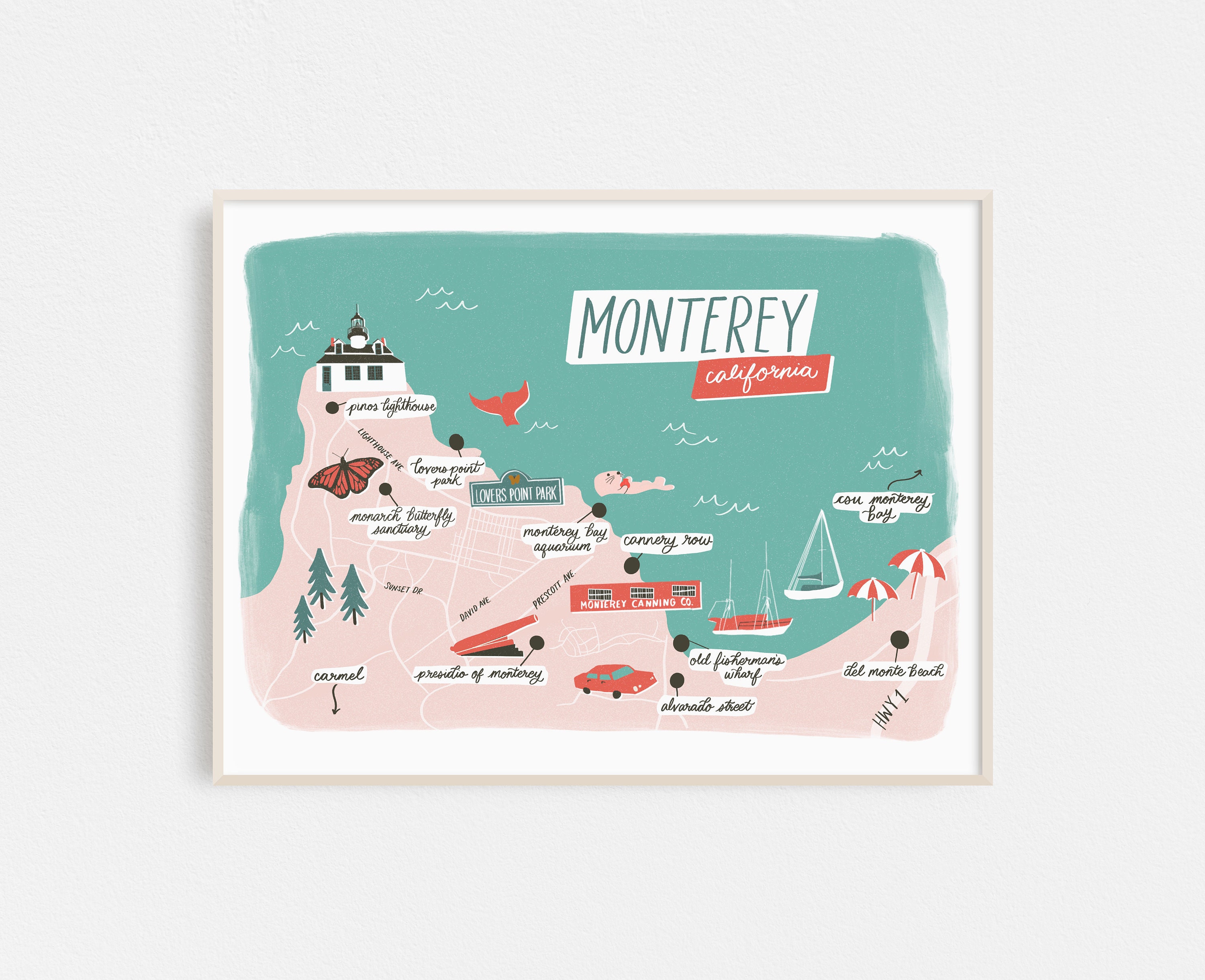 Monterey - Art Print - Etsy