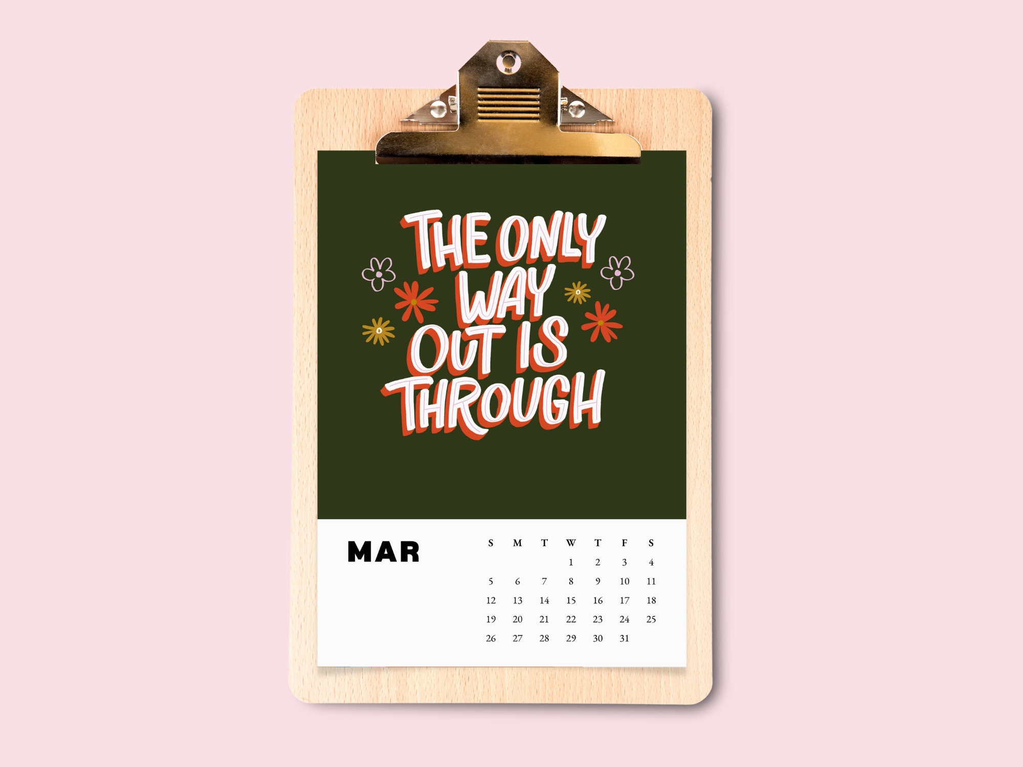 Printable Inspirational Quotes Calendar 2023 - Etsy