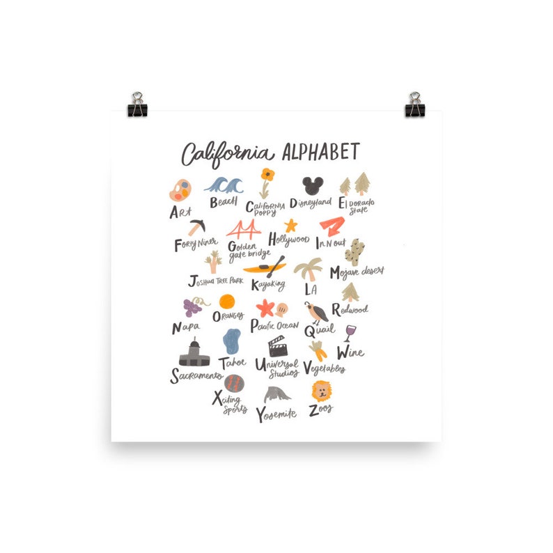 California Alphabet | Etsy