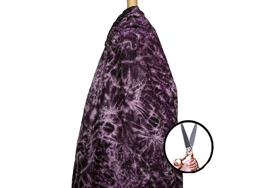 Fabric by the Yard BTY, Purple Stretch Polyester, Bumpy Texture 54 ...