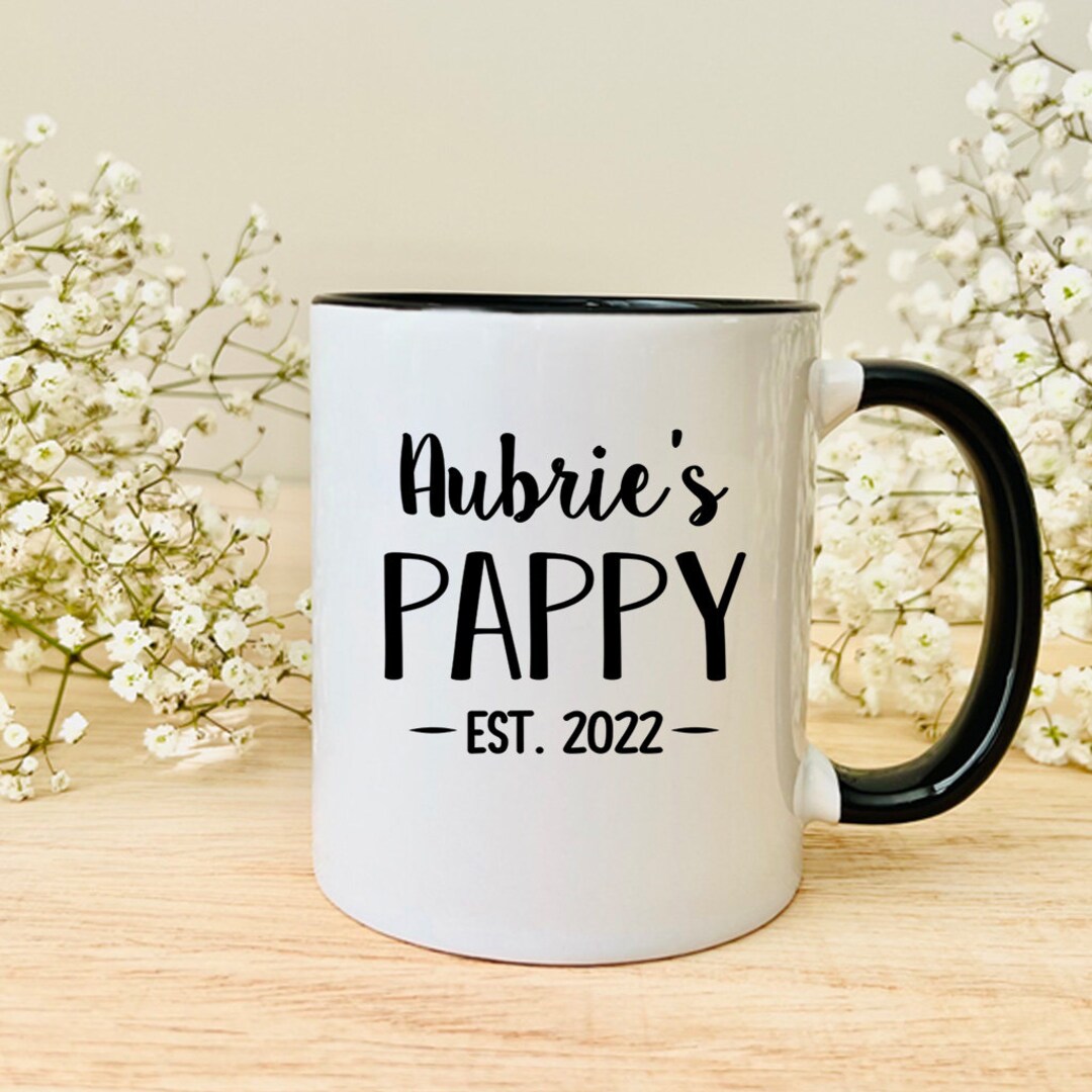 Custom Name Pappy Est. 2022 - Coffee Mug - Pappy Mug - Pappy Gift ...