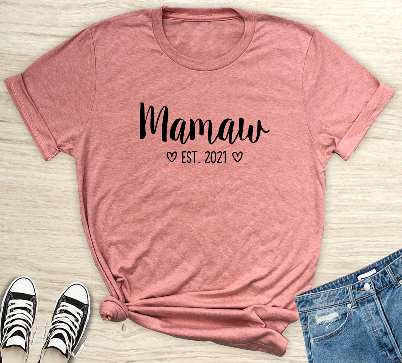 Mamaw Est. 2021 Unisex T-Shirt Mamaw Shirt Gift For | Etsy