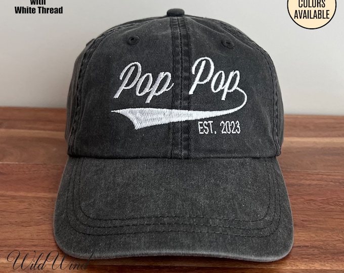 World's Best POP POP Cap Grandpa Cap Embroidered Cap Baseball Cap Dad ...