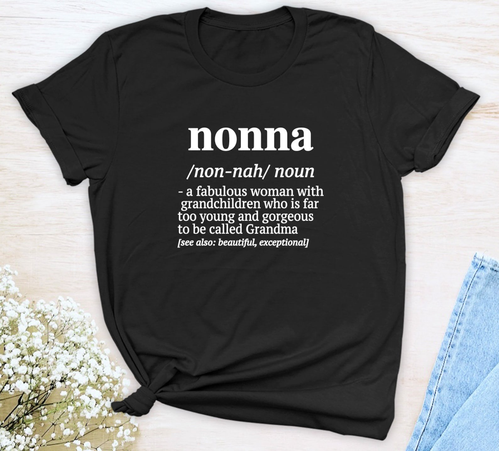 Nonna A Fabulous Woman With Grandchildren Unisex T-shirt Nonna Shirt ...