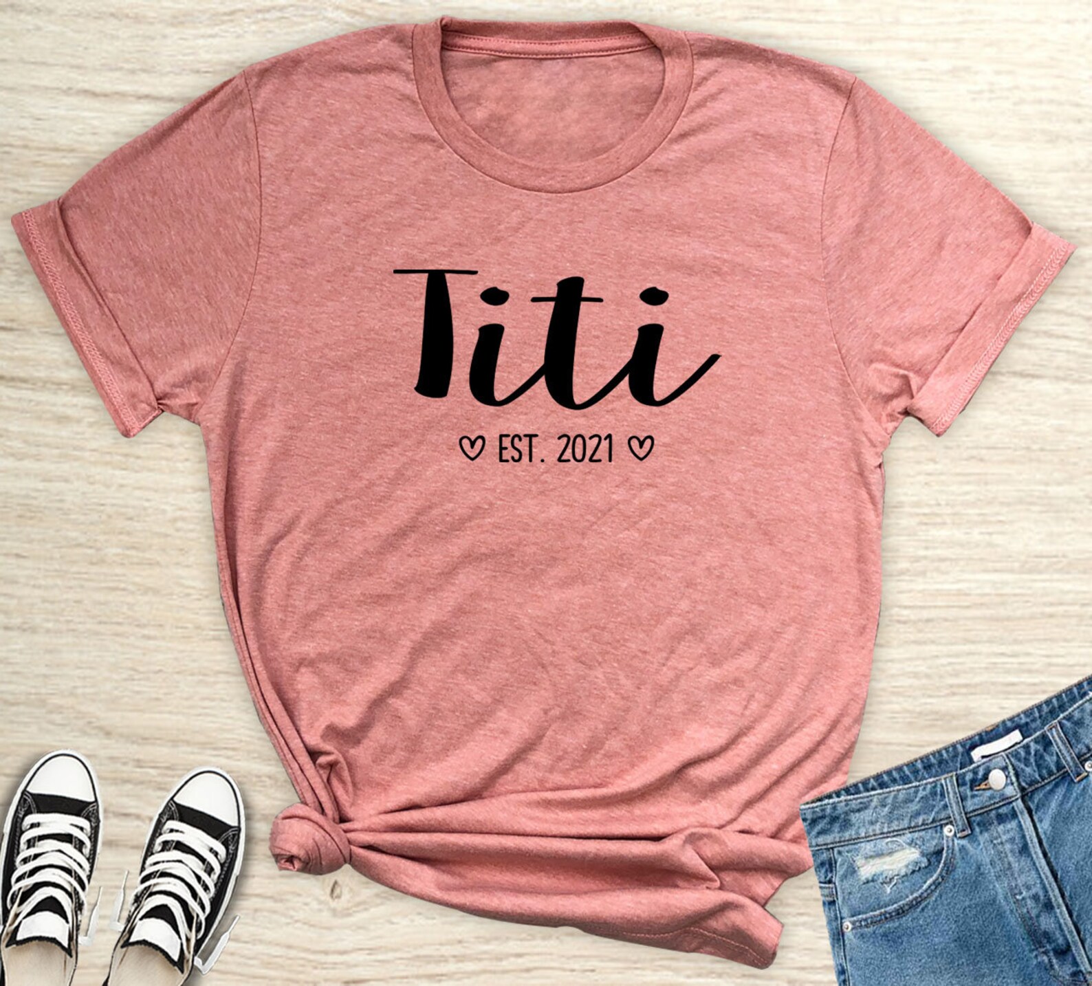 Titi Est. 2021 Unisex T-shirt Titi Shirt Gift for Titi - Etsy