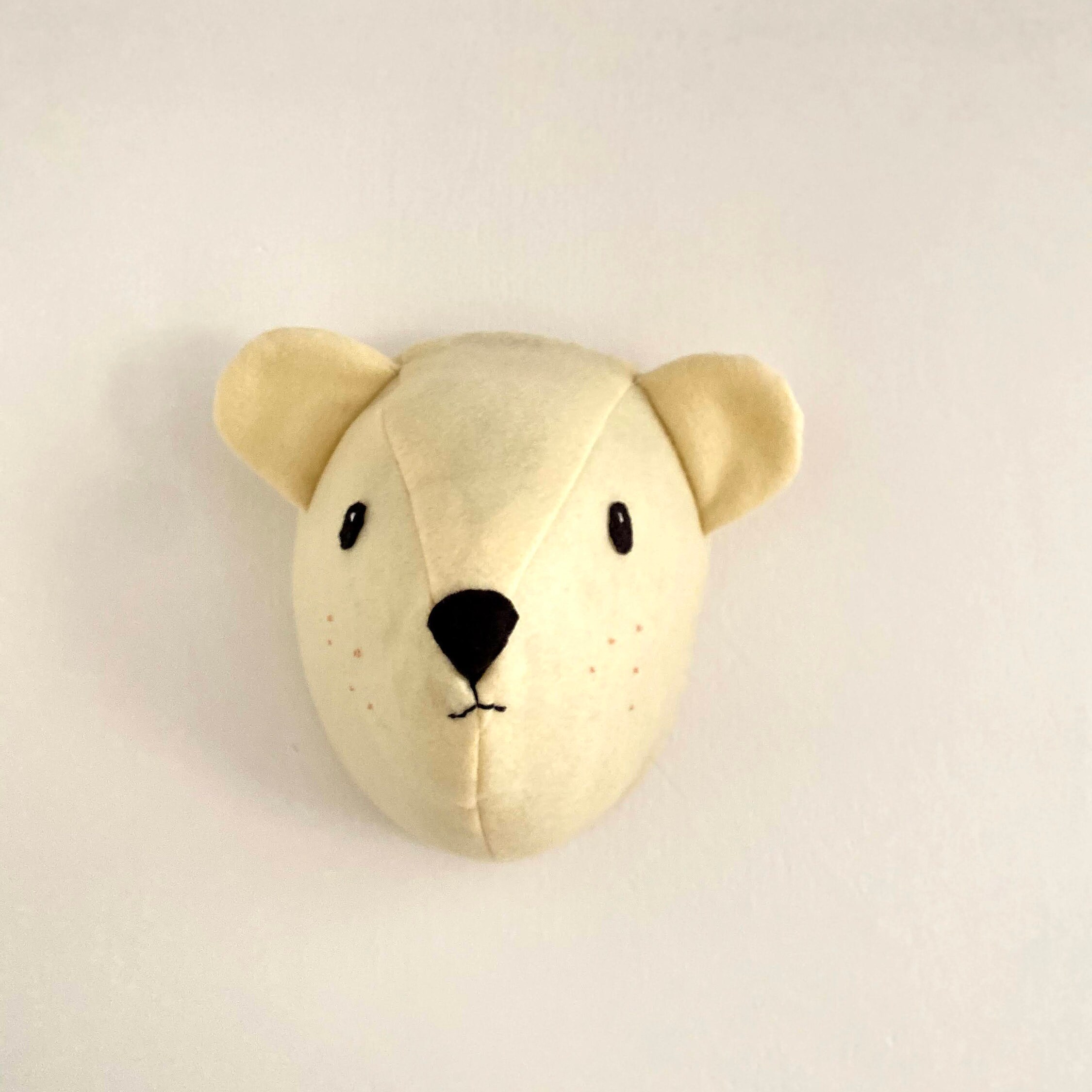 Stuffed Polar Bear Head Nursery Decor | Etsy