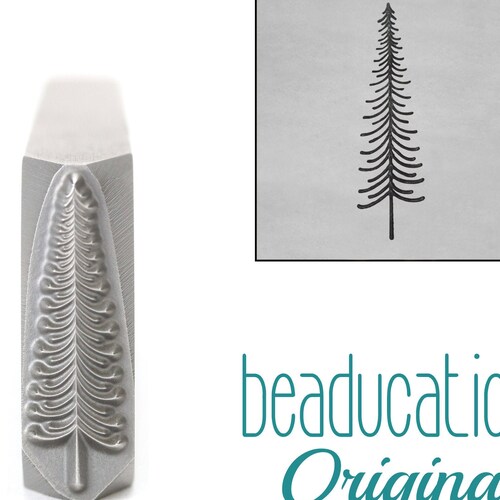 Tall Fir Tree Metal Design Stamp 17mm Beaducation Metal - Etsy