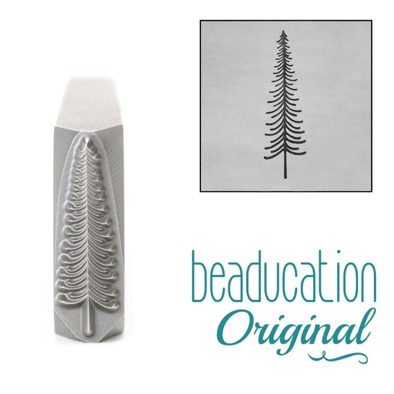 Tall Fir Tree Metal Design Stamp 17mm Beaducation Metal - Etsy