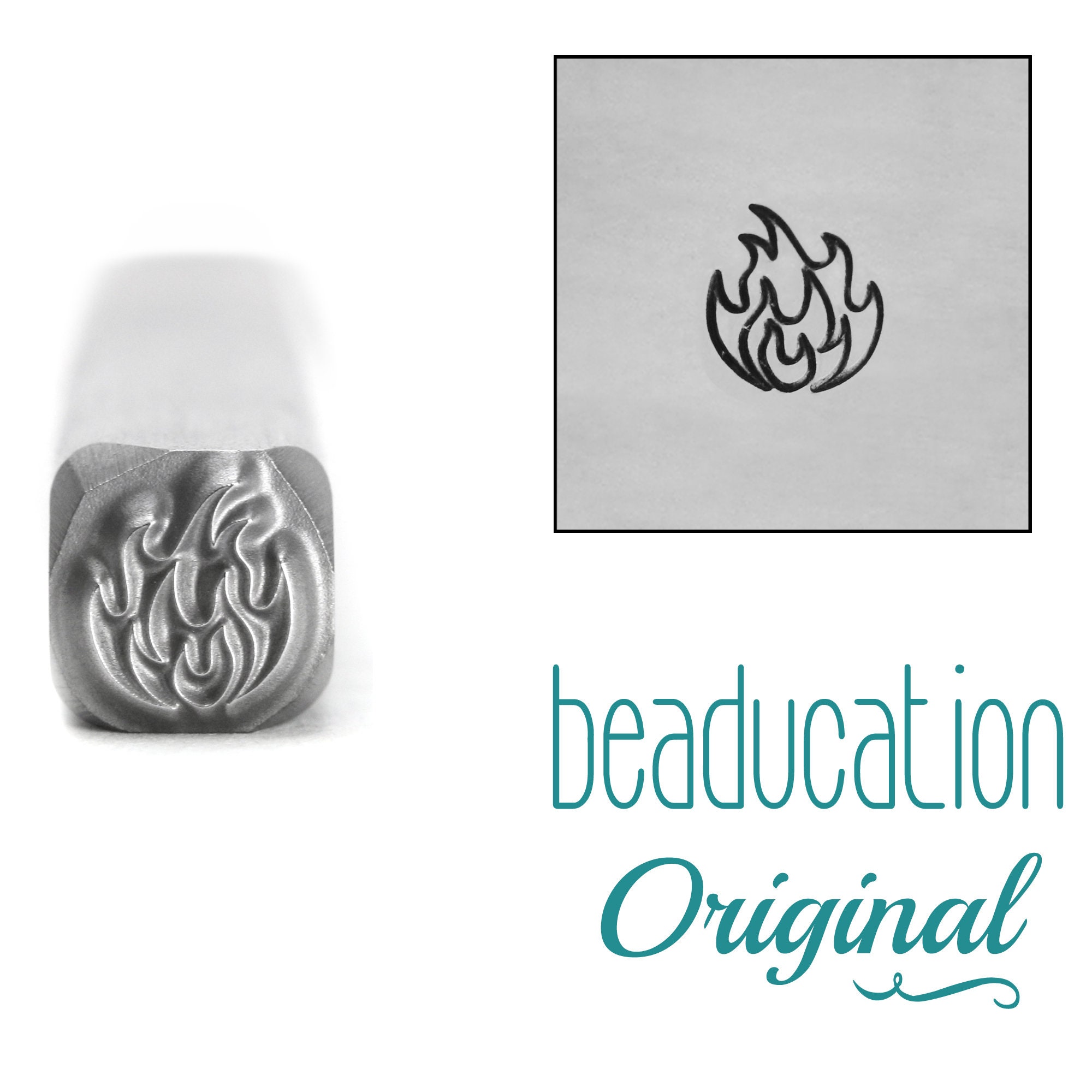 Fire Flowing Left Metal Stamp 4mm Beaducation Metal Stamping - Etsy