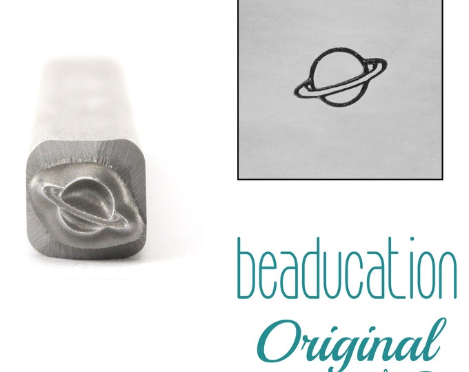 Saturn Planet Metal Stamp, Choice of 4.5mm or 7mm - Beaducation Metal ...