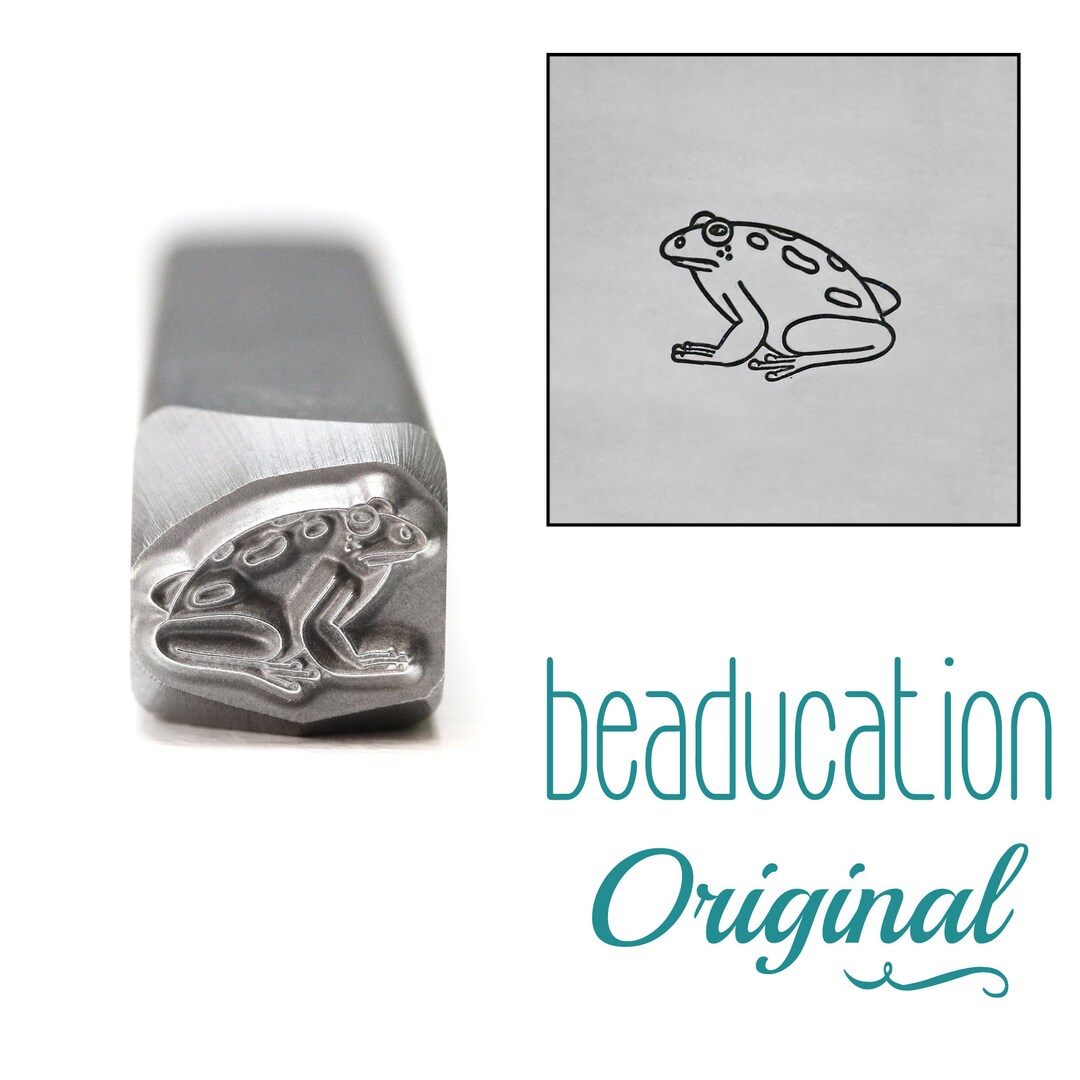 Frog Metal Stamp, 8.3mm, Left or Right Facing Beaducation Metal ...