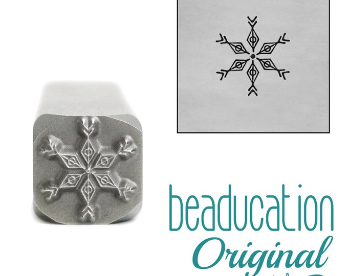 Boho Snowflake 8mm Metal Design Stamp - Beaducation Metal Stamping ...