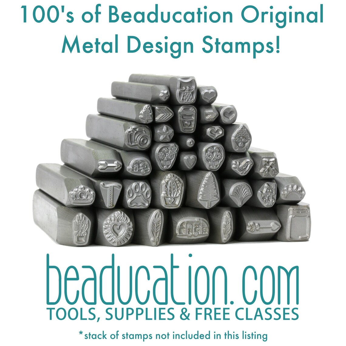 Wing Metal Design Stamps 8mm Set of 2 Beaducation Metal - Etsy