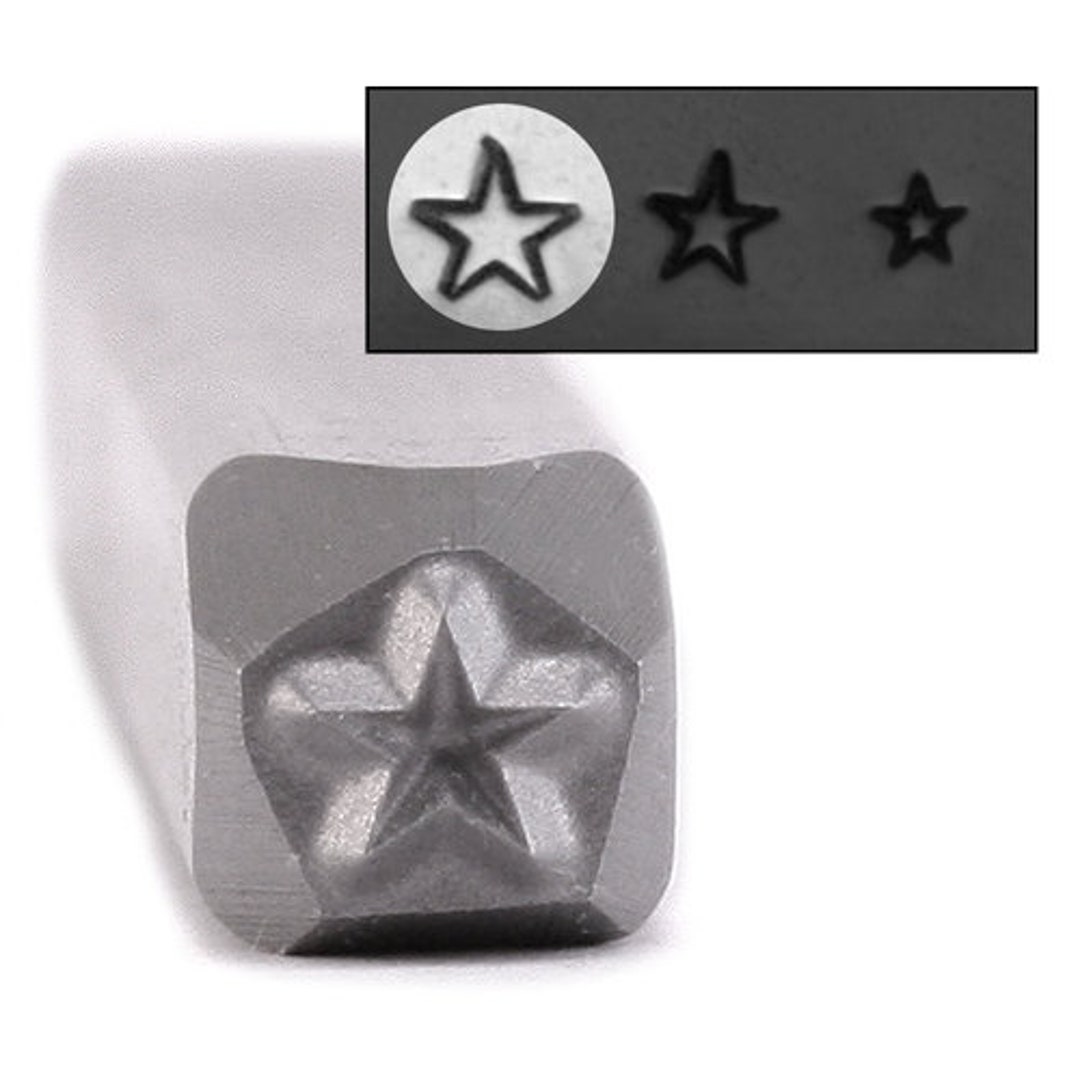 Star Metal Design Stamp, Choice of 3 Sizes - Beaducation Metal Stamp ...