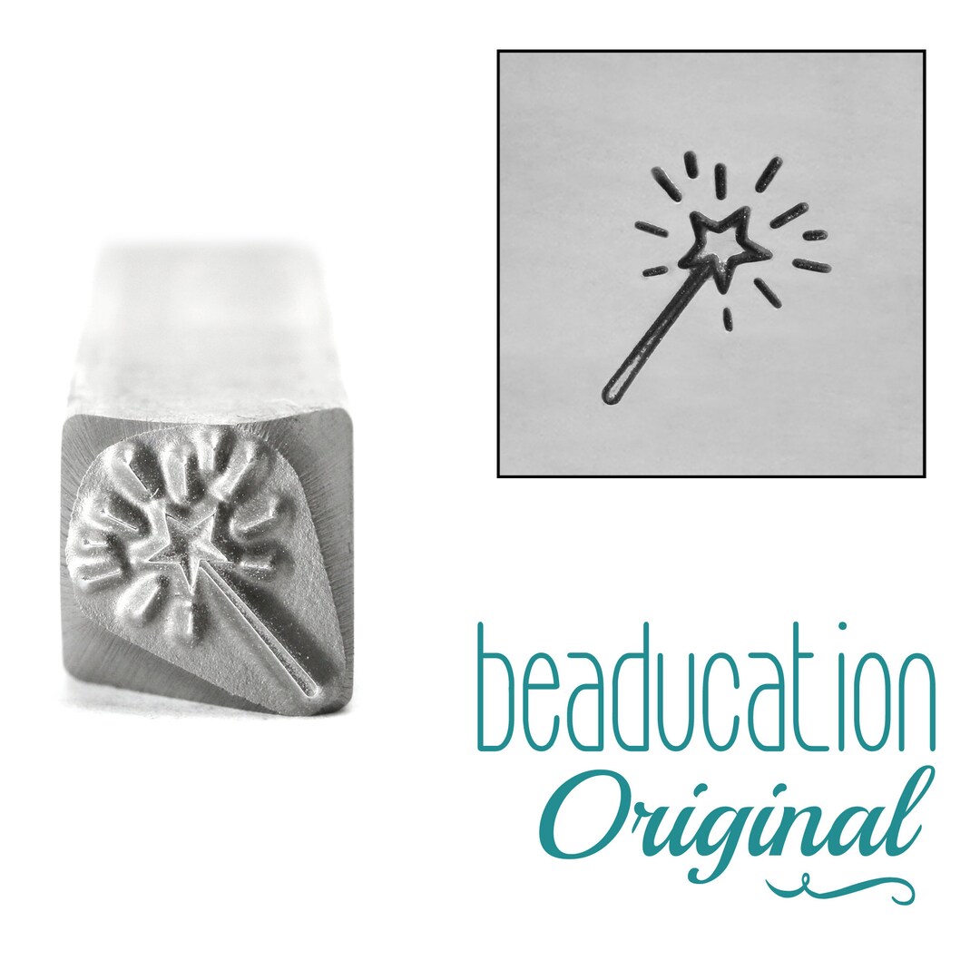 Magic Wand Metal Design Stamp Beaducation Metal Stamping - Etsy
