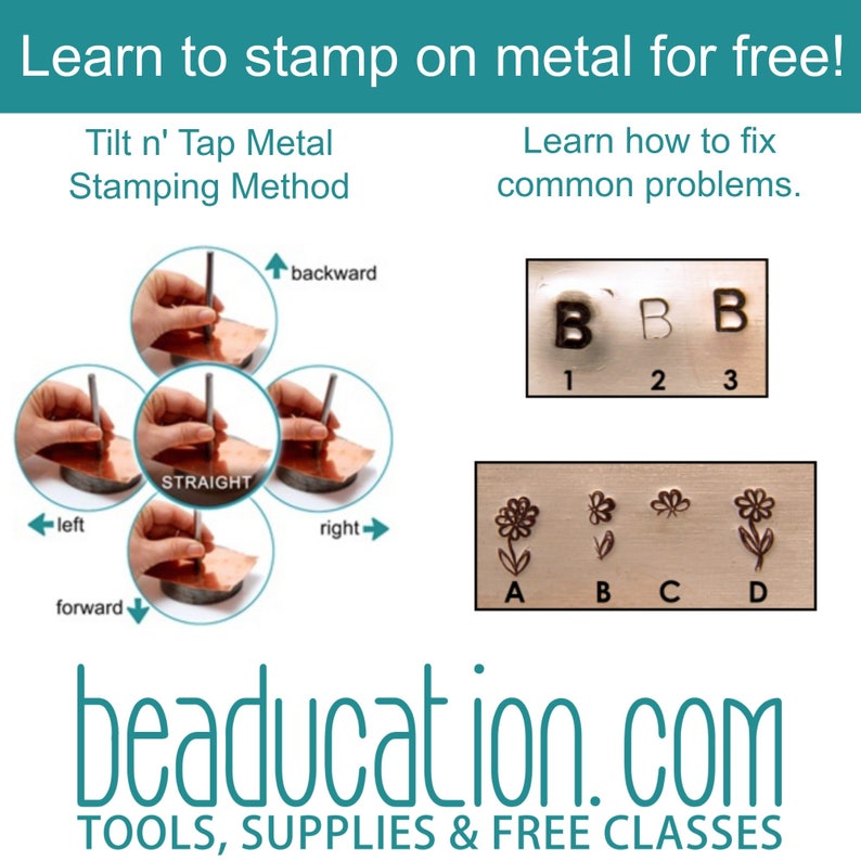 Wing Metal Design Stamps 8mm Set of 2 Beaducation Metal - Etsy