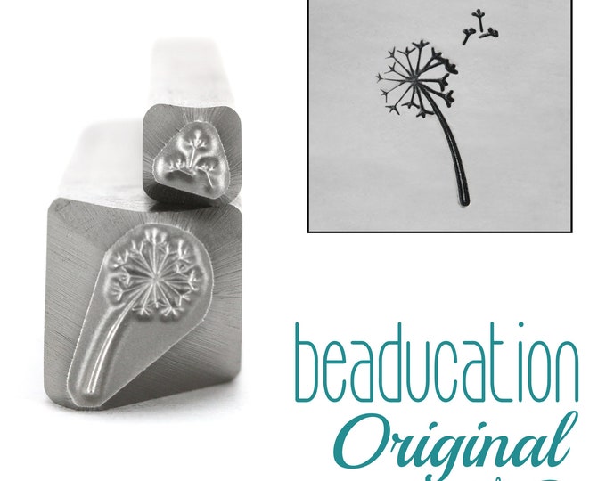 Dandelion & Fluff Metal Design Stamp 11mm - Beaducation Metal Stamping ...