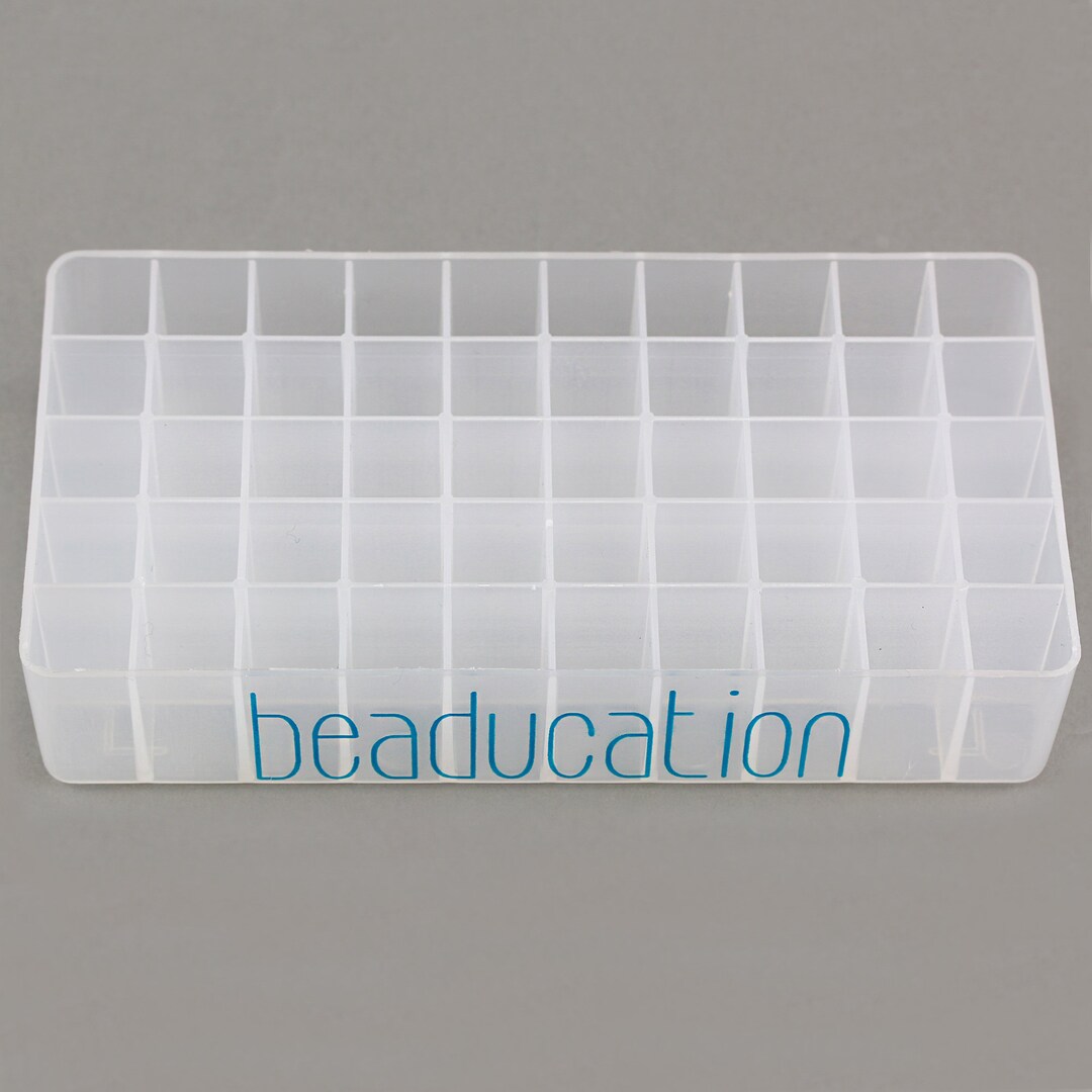 Plastic Stamp Holder for Metal Stamps, 50 Holes, With Wooden Stand ...