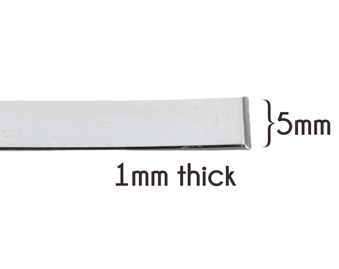 Sterling Silver Flat Wire, 1mm Thick, Choice of 3mm, 4mm, 5mm or 7mm ...