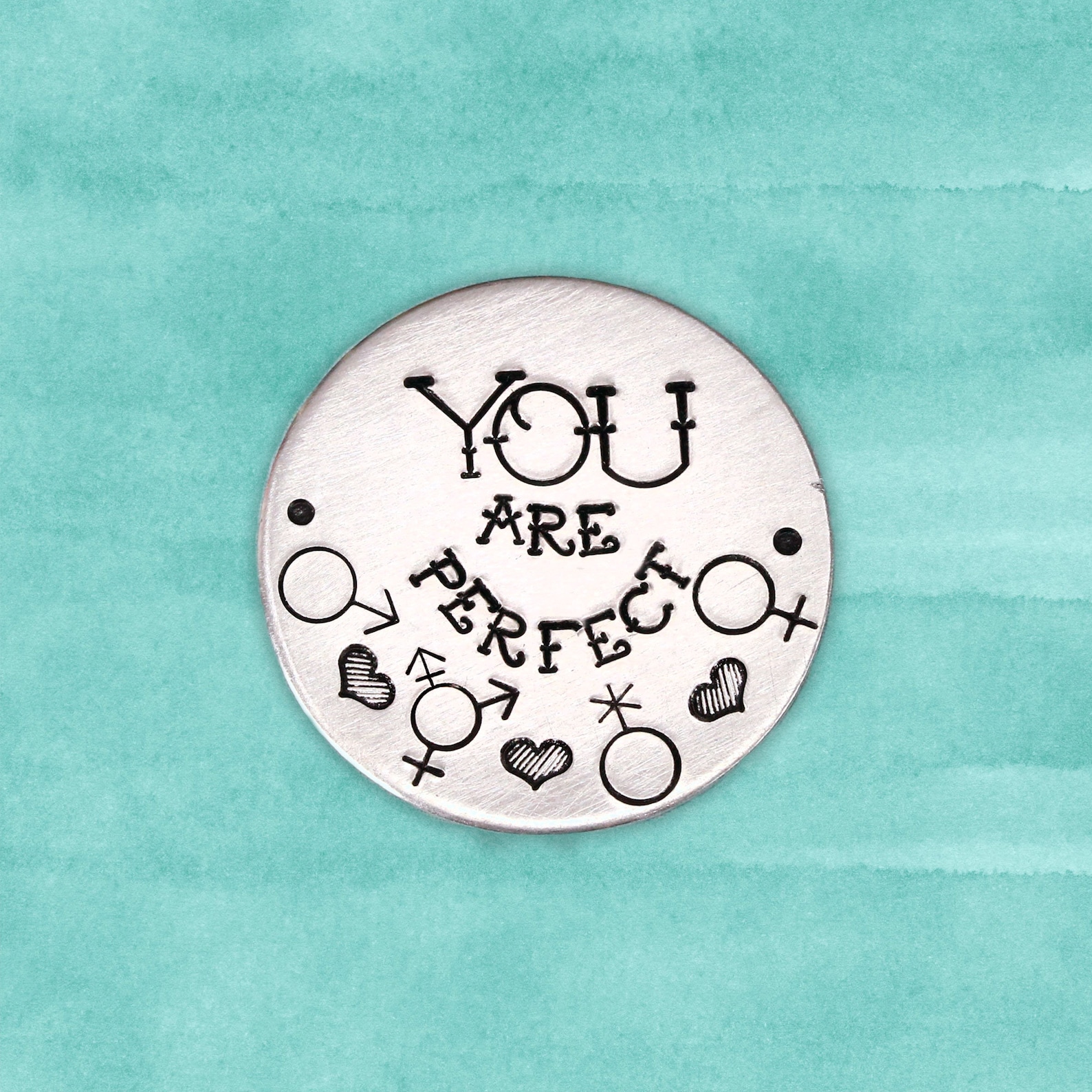 Non Binary Gender Symbol Metal Stamp 5mm Beaducation Metal - Etsy