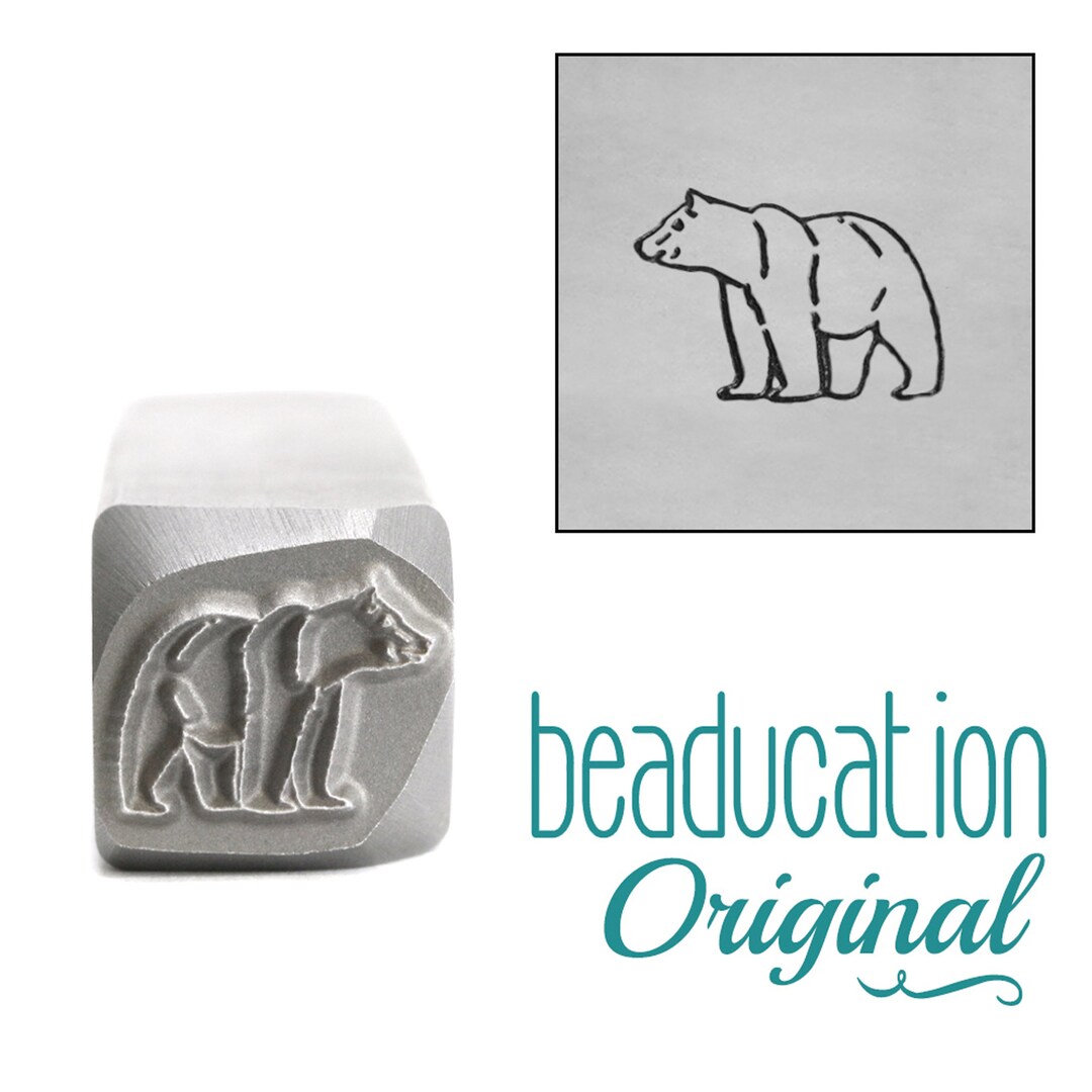 Bear Metal Stamp 11mm Beaducation Metal Stamping Punch Tools And