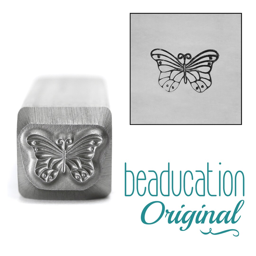 Monarch Butterfly Metal Design Stamp 10mm - Beaducation Metal Stamping ...