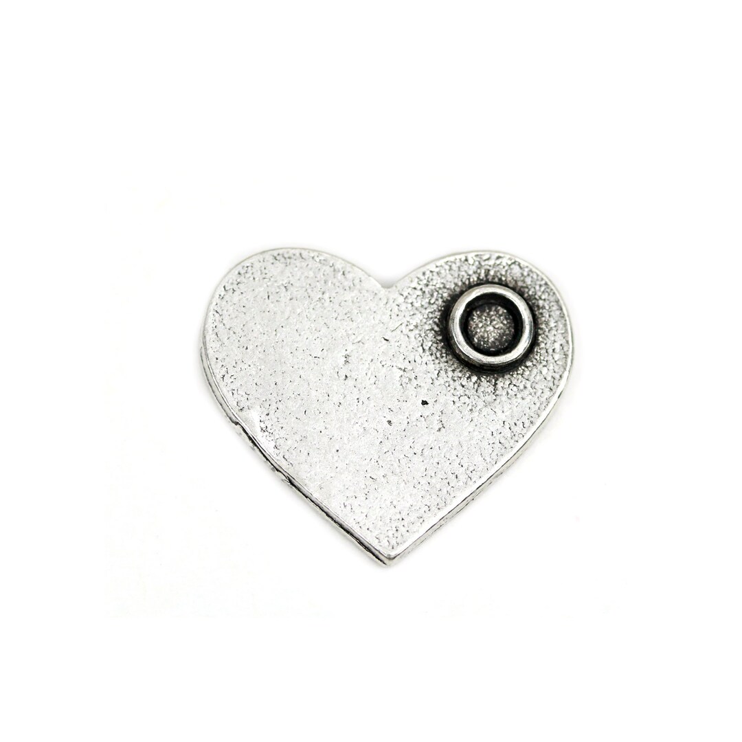 Pewter Heart With Bezel Stamping Blank, 16 Gauge Beaducation Metal ...