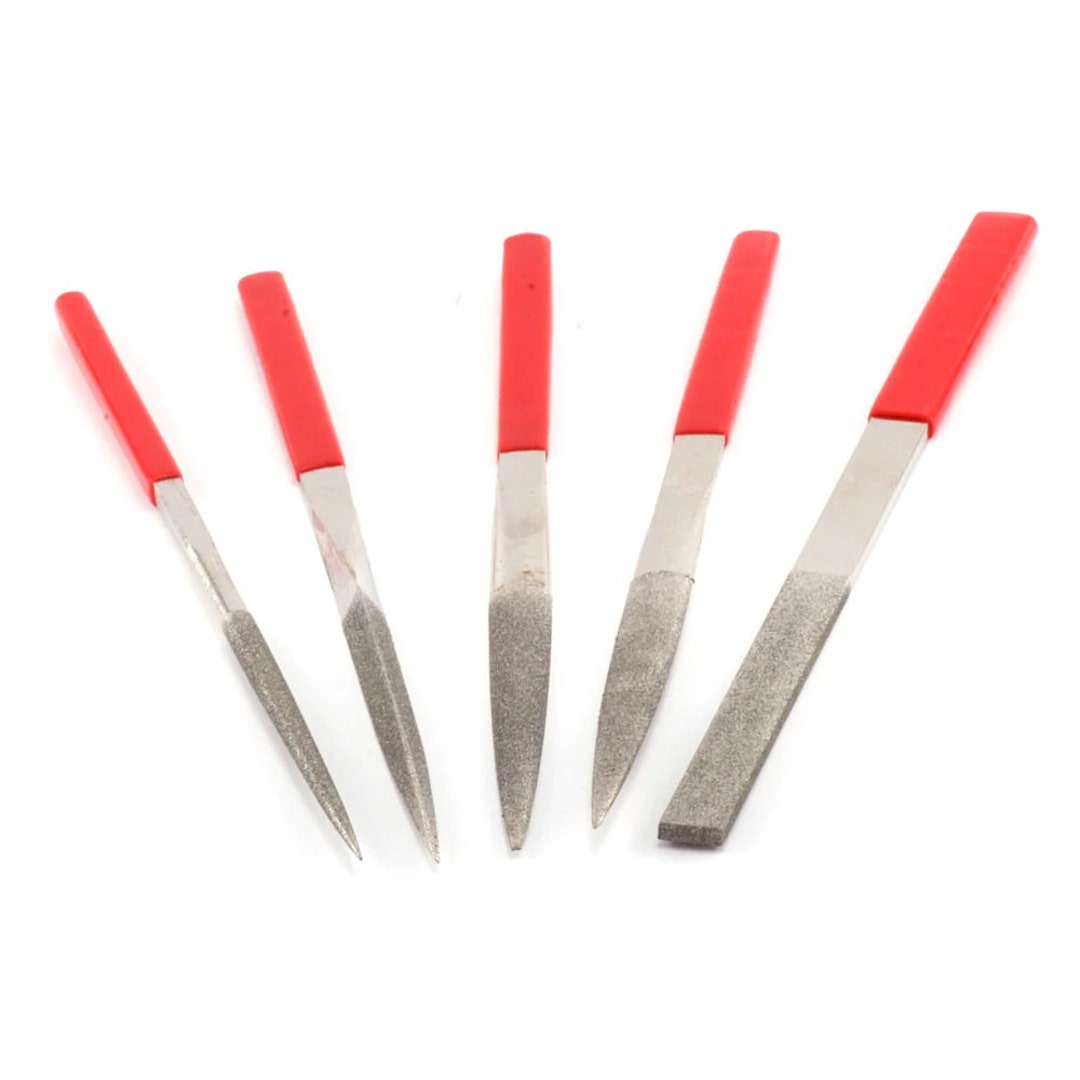Large Diamond Jewelers Files, Set of 5 Beaducation Metal Stamping Tools ...
