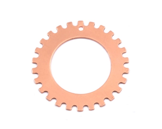 Copper Notched Washer 1" With 5/8" Hole, 24 Gauge, Pack of 5 ...