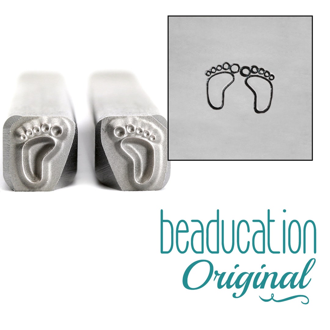 Baby Feet Metal Design Stamps, Set of 2 Left and Right - Beaducation ...