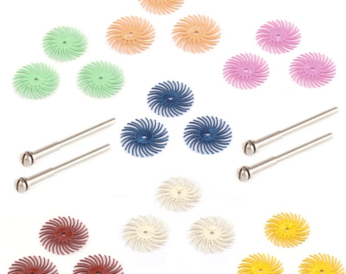 Radial Polishing Kit With 7 Radial Grits and 4 Mandrels - Beaducation ...