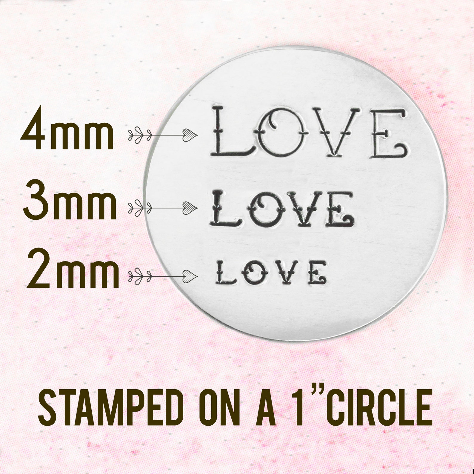 4mm Tattoo Font Uppercase Letter Metal Stamp Set Rated for - Etsy
