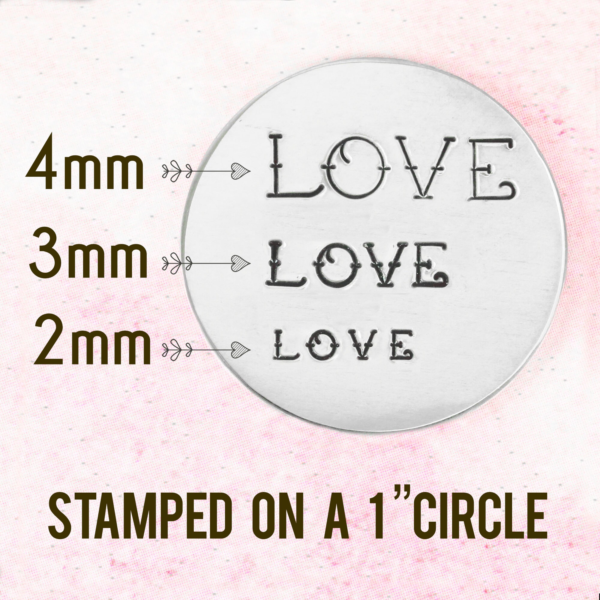 4mm Tattoo Font Uppercase Letter Metal Stamp Set Rated for - Etsy