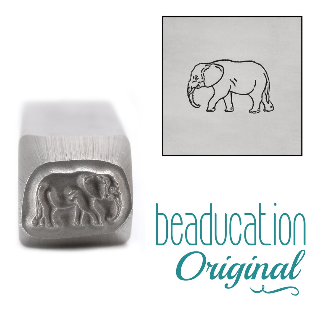 Elephant Metal Stamp 10mm - Beaducation Metal Stamping Punch Tools and ...