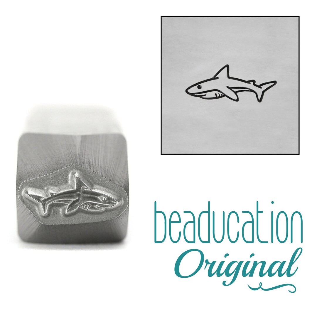 Shark Metal Design Stamp 10mm Beaducation Metal Stamping - Etsy
